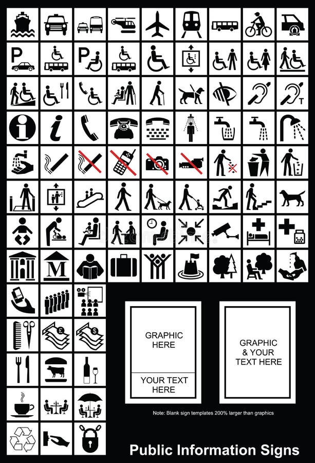 Public Information Signs stock vector. Illustration of hearing - 12945182