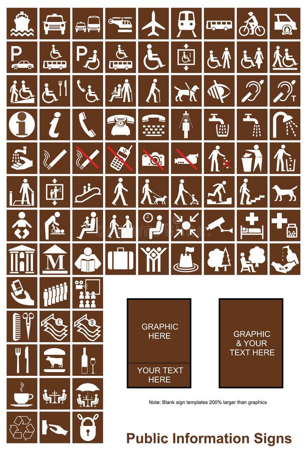Public Information Signs stock vector. Illustration of hearing - 12945182