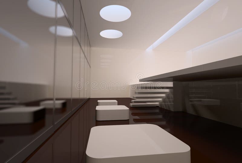 Public interior 3D render. stock illustration. Illustration of hall ...