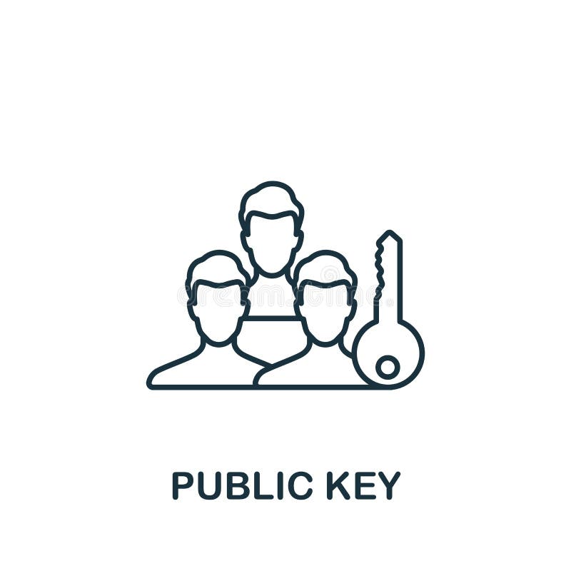 Public Key Icon. Monochrome Simple Cryptocurrency Icon for Templates ...