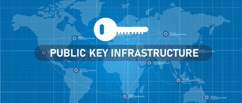 Public Key Infrastructure Or Pki In Network Encryption Technology Stock