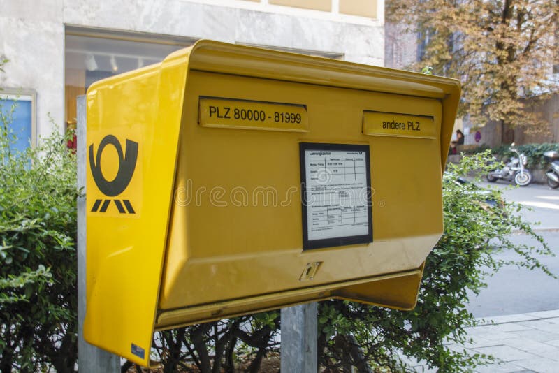 Public Letterbox in Munich, Germany, 2015 Editorial Photography - Image ...