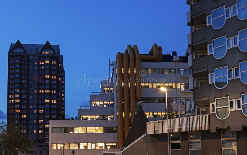 Public Library in the Center of Rotterdam Stock Photo - Image of ...
