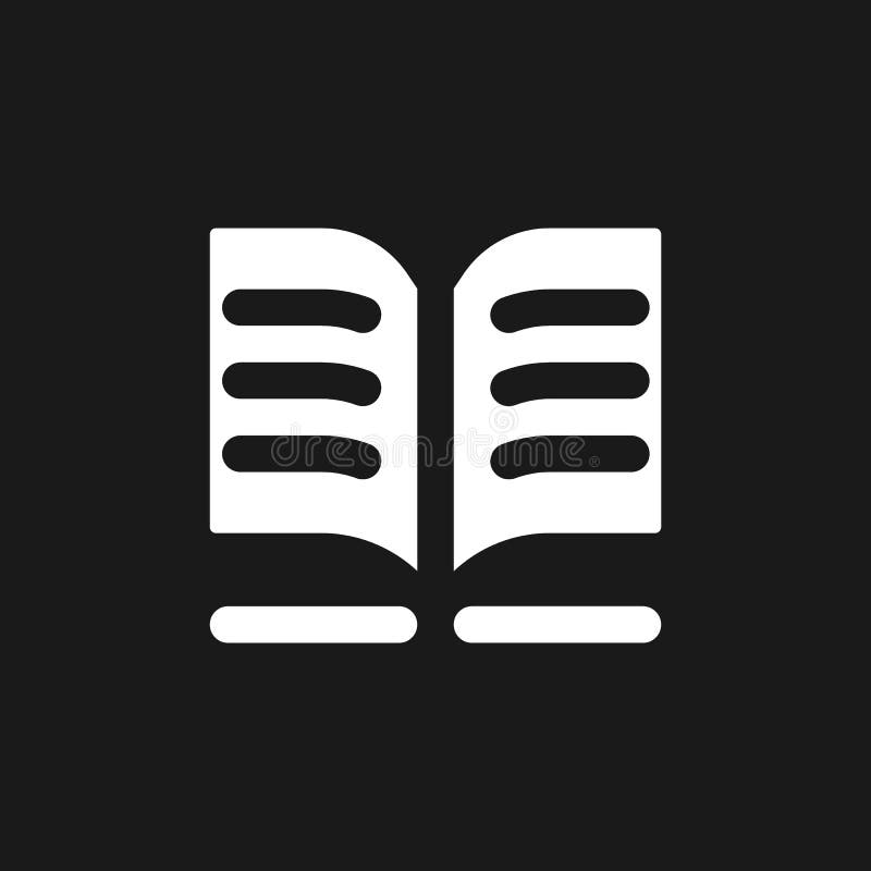 Public Library Dark Mode Glyph Ui Icon Stock Vector - Illustration of ...