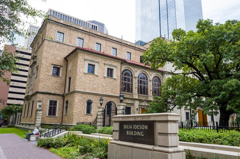 Public Library in Downtown Houston Stock Image - Image of houston ...