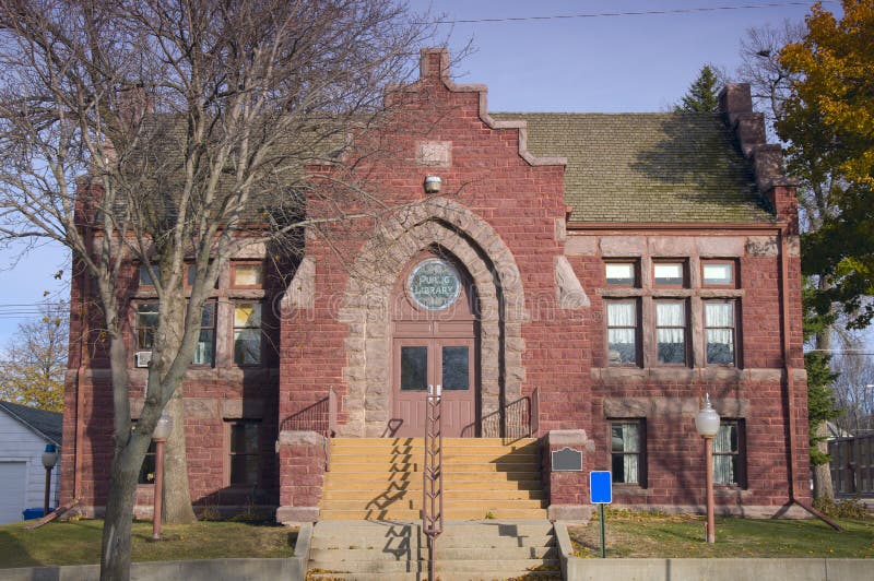 Public Library Front Entrance Stock Photo - Image of carnegie, public ...