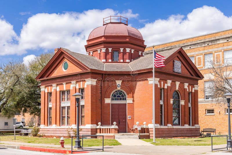 The Public Library in Lockhart, Texas Stock Photo - Image of building ...