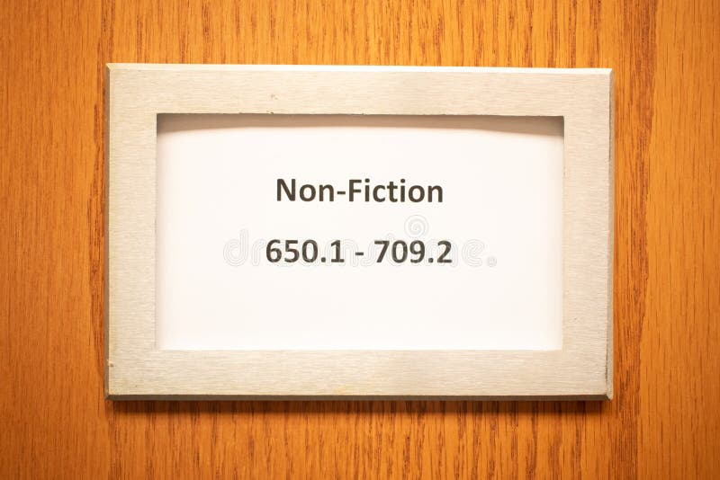 Public Library Non-fiction Aisle Label Stock Image - Image of design ...