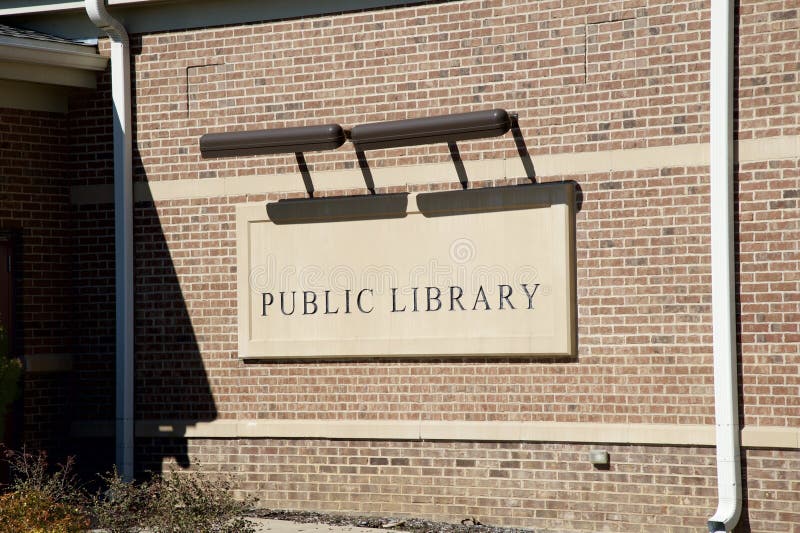 Public Library Sign stock photo. Image of fundamental - 87705604