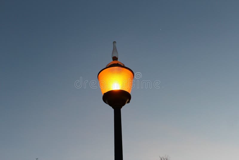 Public Lighting in the Evening. Stock Image - Image of light, lighting ...