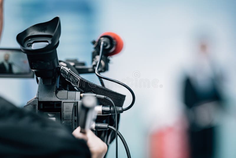 Public Live Event Television Coverage Stock Image - Image of event ...