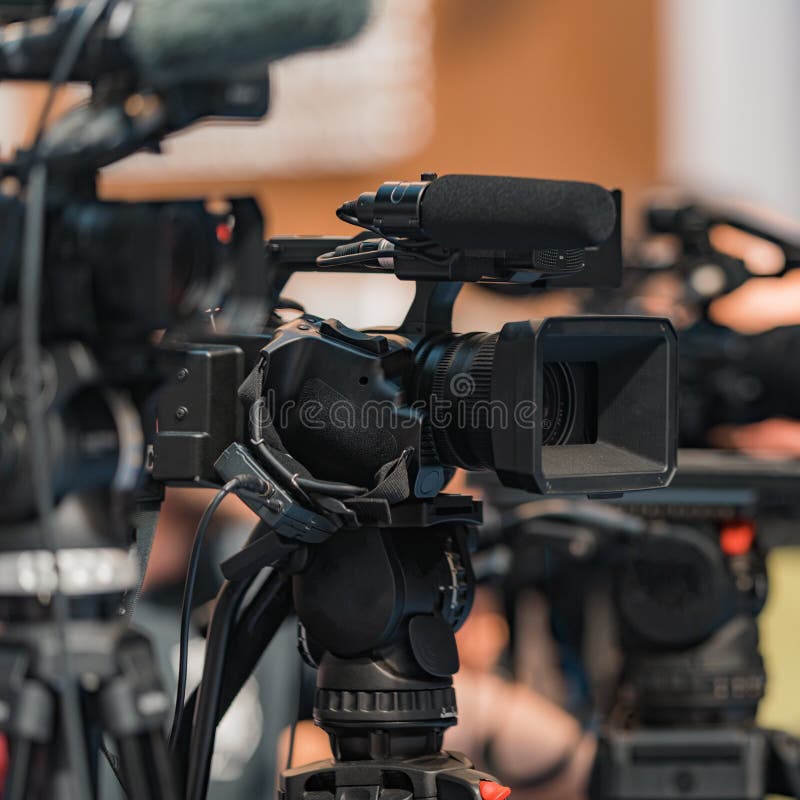 Public Live Event Television Coverage Stock Image - Image of politics ...