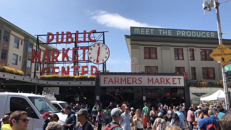 Public market center editorial image. Image of seattle - 98521430