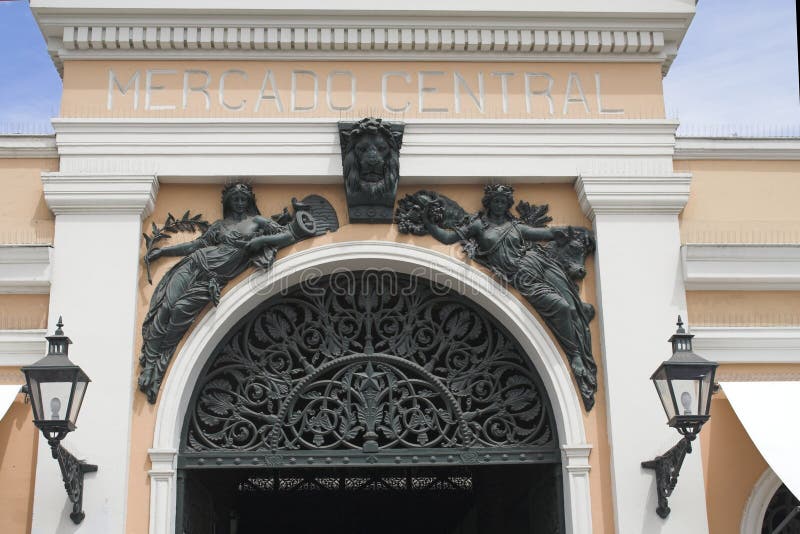 Public Market Gate Santiago De Chile Stock Image - Image of historic ...