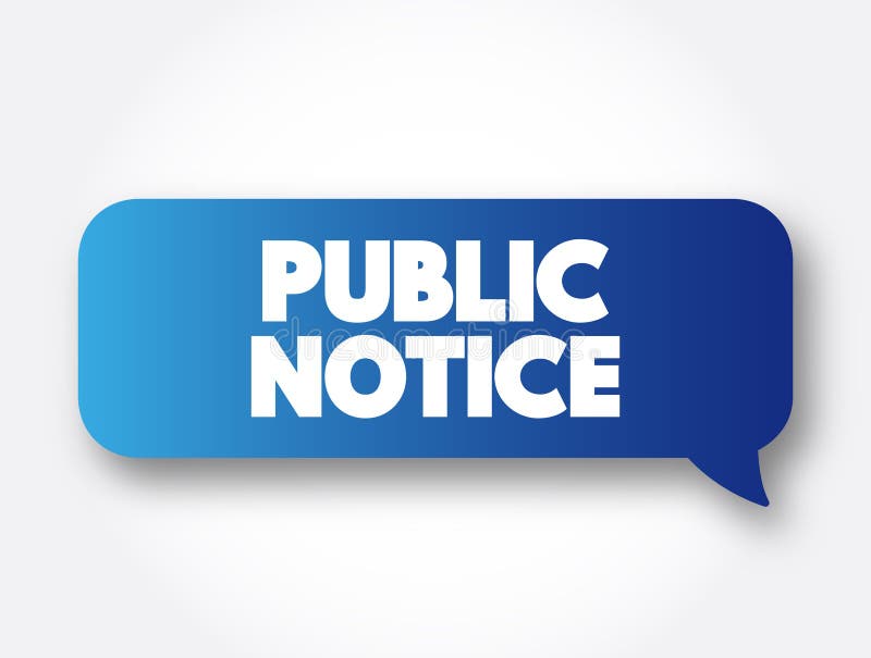Public Notice Message Signs Stock Vector - Illustration of public ...
