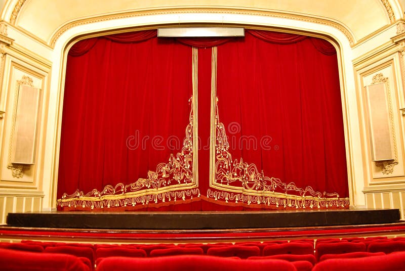 Public Opera House - Main Stage and Seating Stock Image - Image of ...