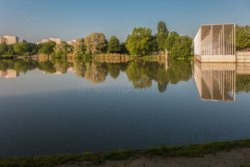 The Public Park of Boeblingen Stock Photo - Image of building ...