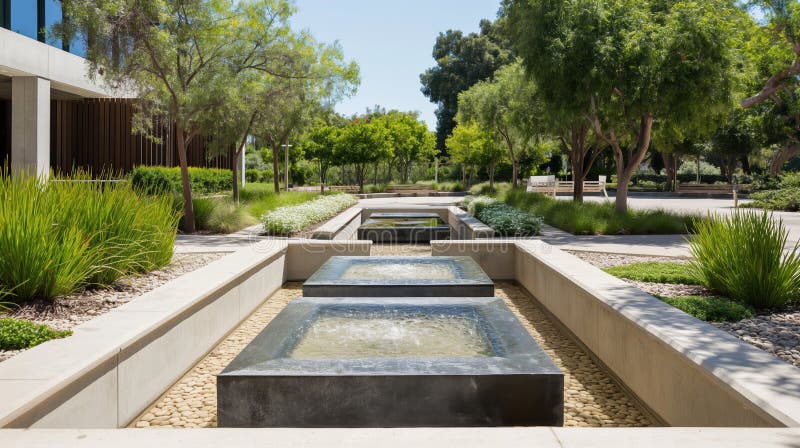 A Public Park with Drought-tolerant Landscaping, Water Conservation ...