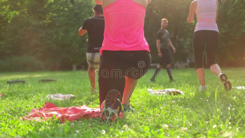 Public Park Workout Session Stock Photo - Image of instructor, healthy ...