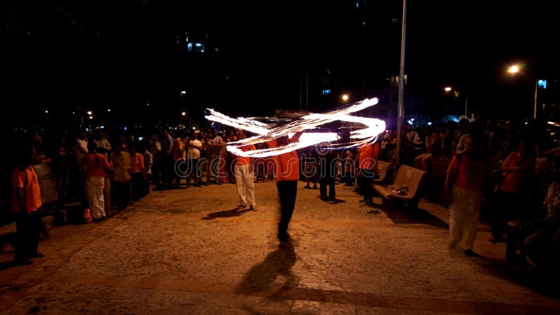 Public Performance with Fire Editorial Photography - Image of juggle ...