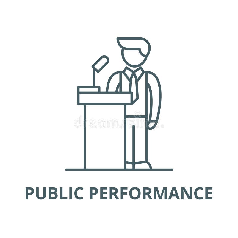 Public Performance Vector Line Icon, Linear Concept, Outline Sign ...
