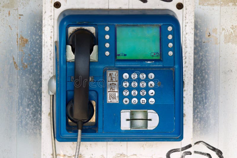 Public phone Orange editorial stock image. Image of orange - 75311544