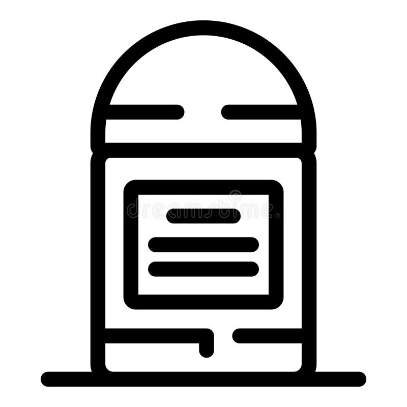 Public Phone Booth Standing on the Street Side View Outline Icon Stock ...