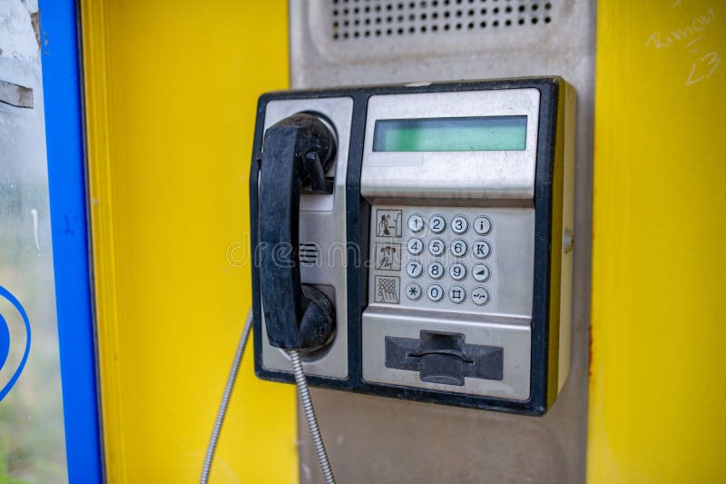 Public phone with buttons stock photo. Image of dirty - 291662898