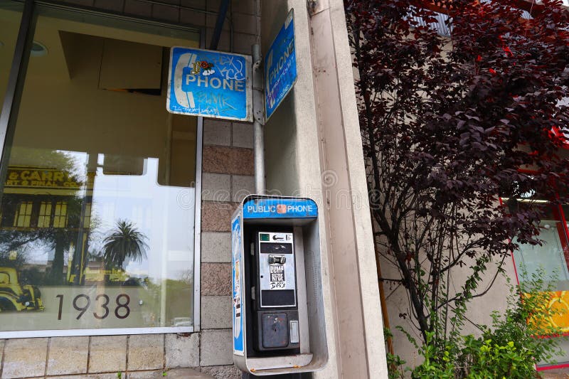 Public Phone Vandalized without the Receiver Editorial Image - Image of ...