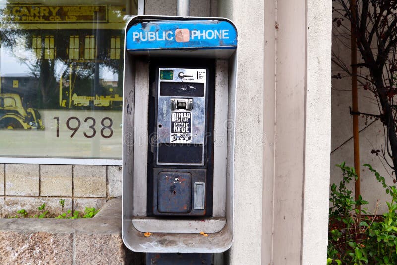 Public Phone Vandalized without the Receiver Editorial Stock Image ...