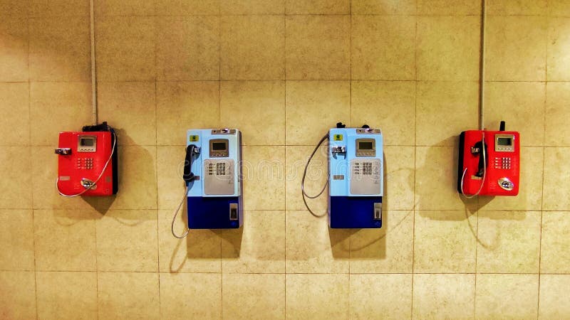 Public phones artefacts stock photo. Image of circle - 259891080