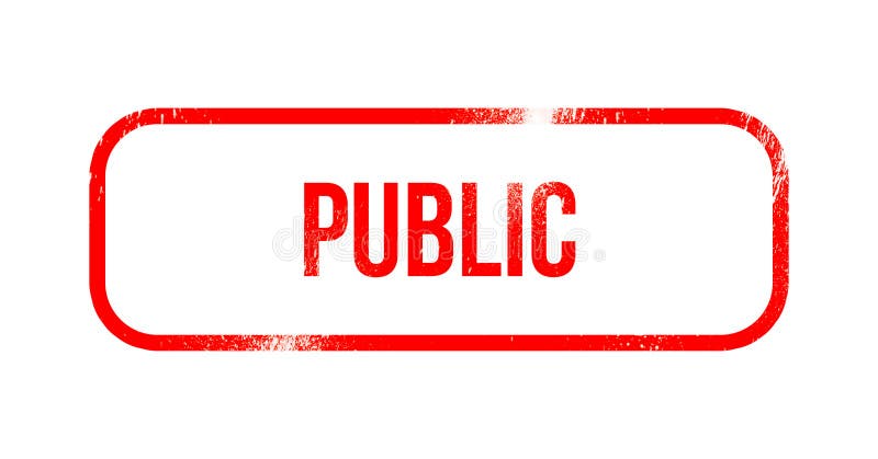 Public - Red Grunge Rubber, Stamp Stock Illustration - Illustration of ...