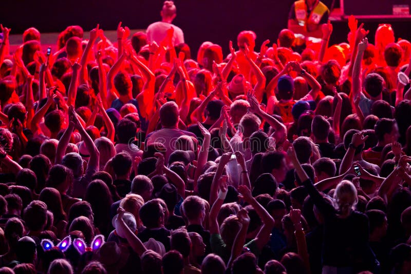 Crowd at rock concert stock photo. Image of depth, music - 17930190