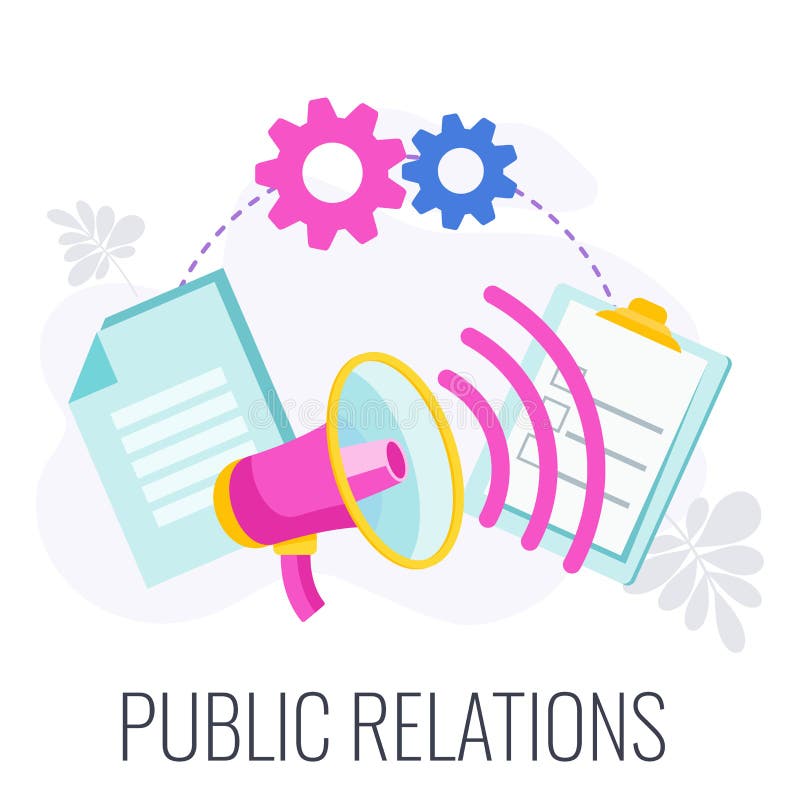 Public Relation Icon. Strategy, Management and Marketing. Stock Vector - Illustration of ...