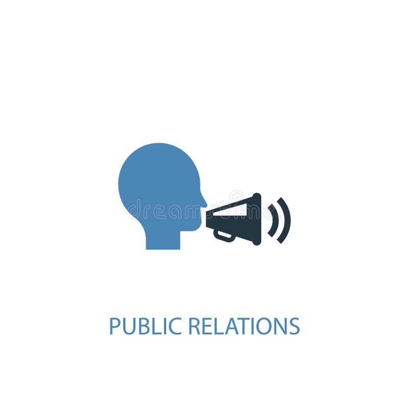 Public Relations Concept 2 Colored Icon Stock Vector - Illustration of ...