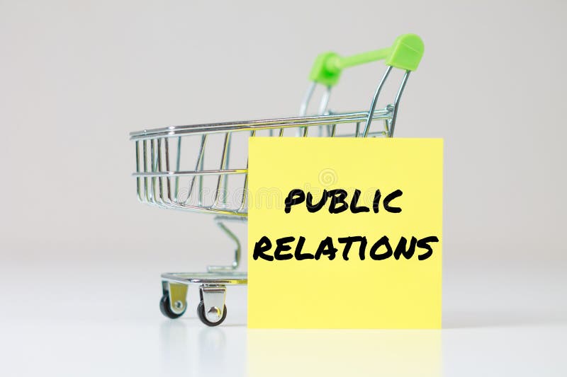 Public Relations Inscription on a Colored Sticker Stock Photo - Image ...