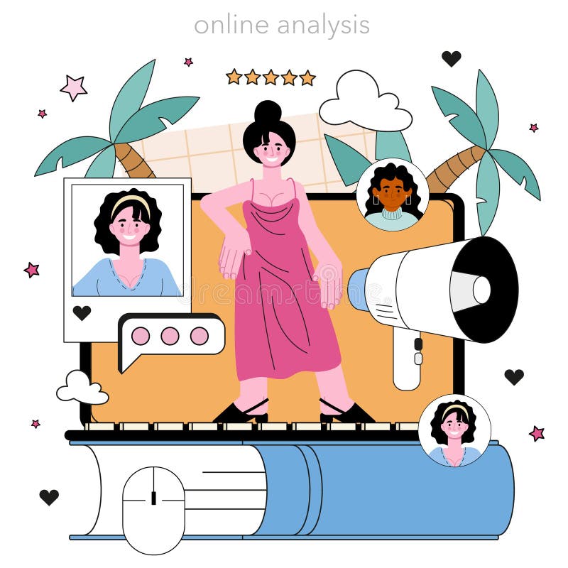 Public Relations Online Service or Platform. Specialist Developing Stock Vector - Illustration ...