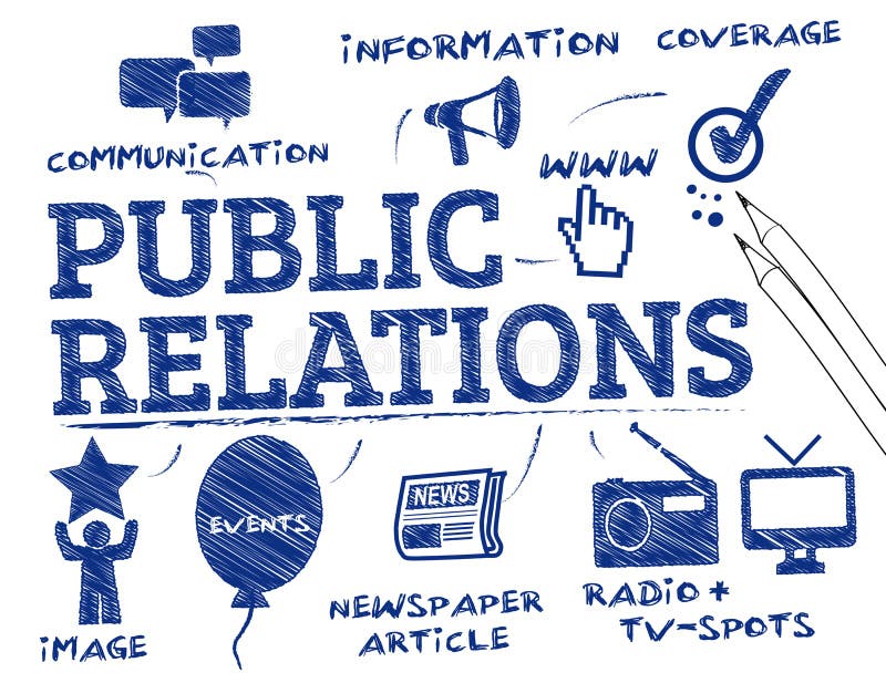 PR, public relations stock vector. Illustration of communication - 36009333