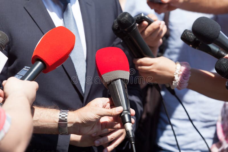 Public Relations - PR. Media Interview. Stock Photo - Image of ...
