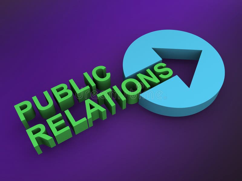 Public relations on purple stock illustration. Illustration of campaign ...