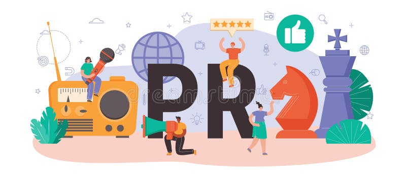 Public Relations Typographic Header. Specialist Developing Commercial ...