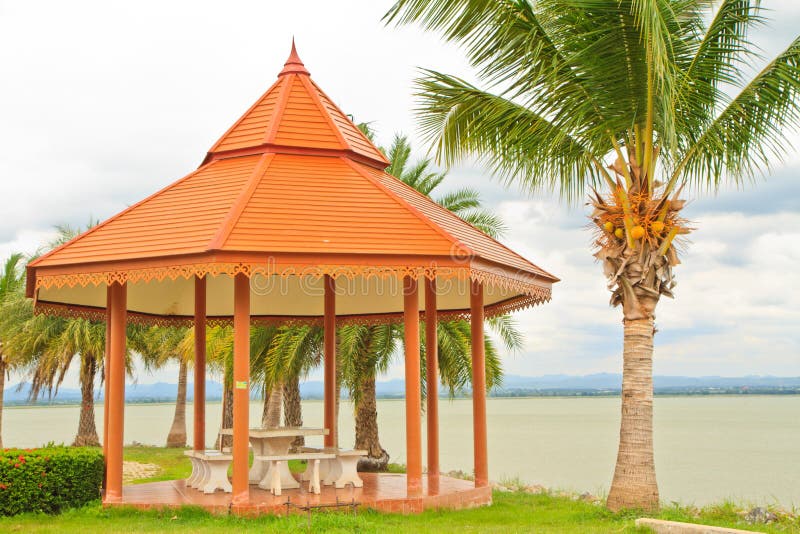 Public rest-house stock image. Image of lake, cloud, nature - 26753121