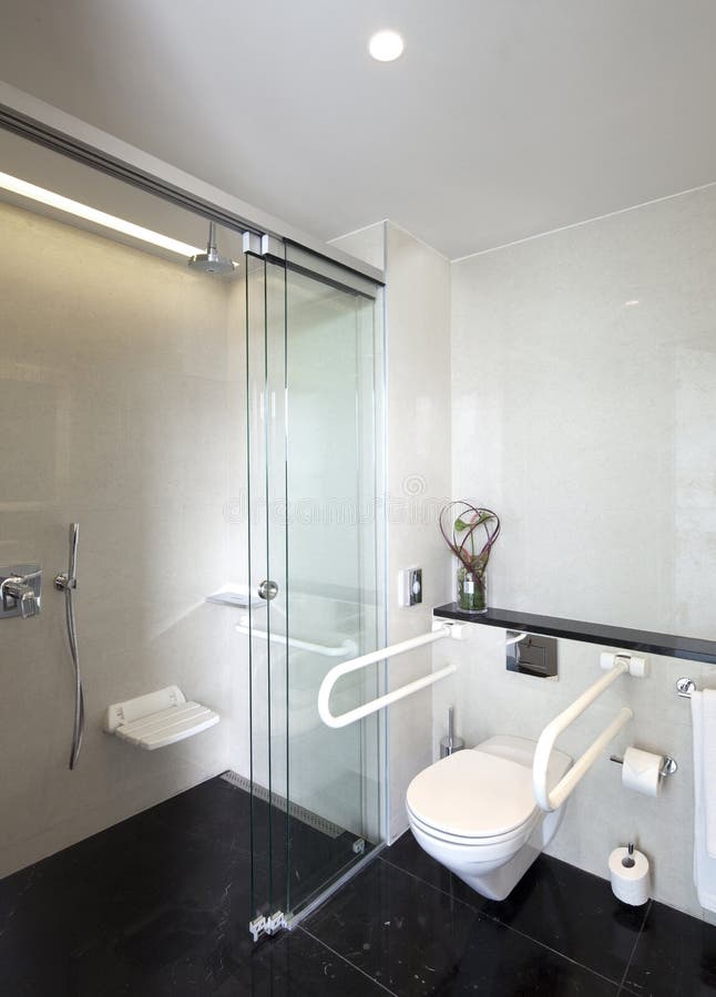Public Restroom for Disabled People Stock Image - Image of disability ...