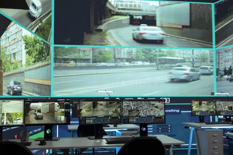 Public Security Headquarters Office with CCTV Cameras System and Radar ...