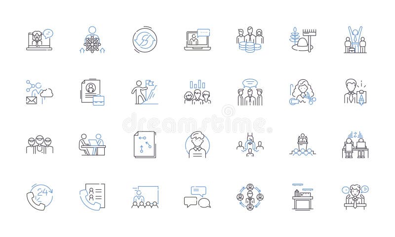 Public Service Line Icons Collection. Civic, Responsiveness ...