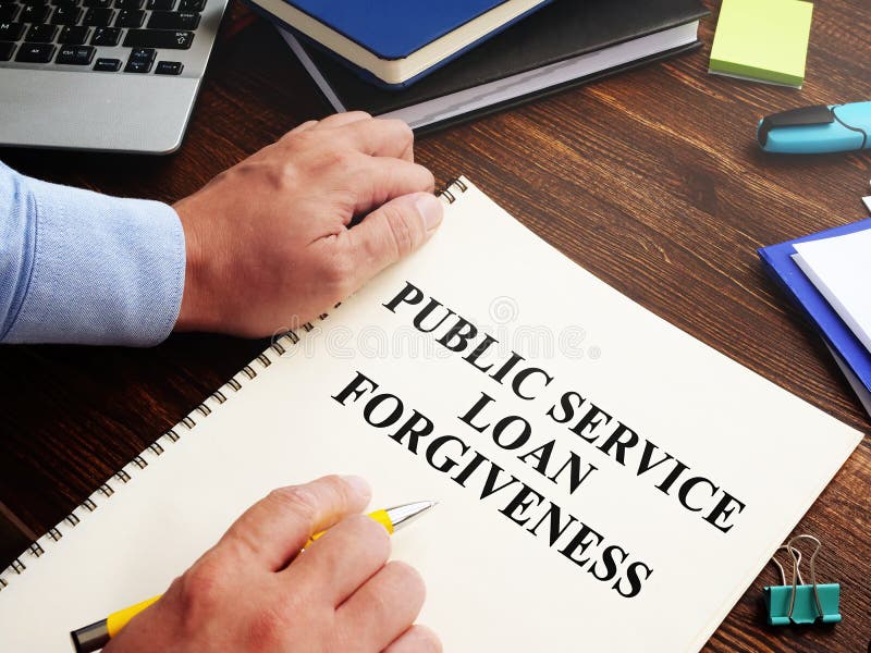 Public Service Loan Forgiveness Program PSLF. Stock Image - Image of ...