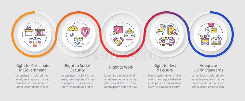 Public Service Rights Infographics Circles Sequence Stock Vector ...