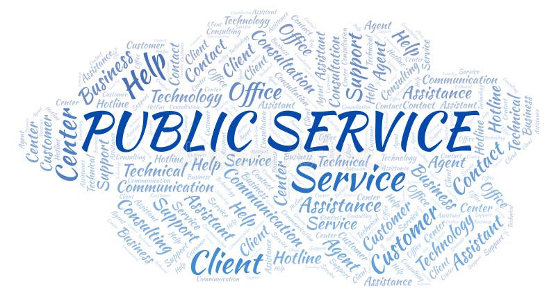 Public Service word cloud stock illustration. Illustration of concept ...