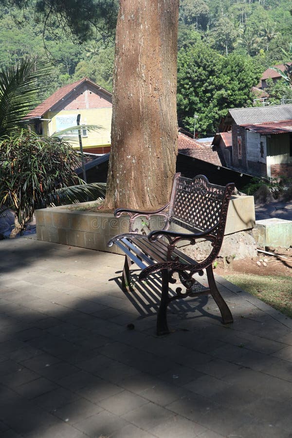 Public Sitting Chairs are Made of Iron Stock Image - Image of oxygen ...