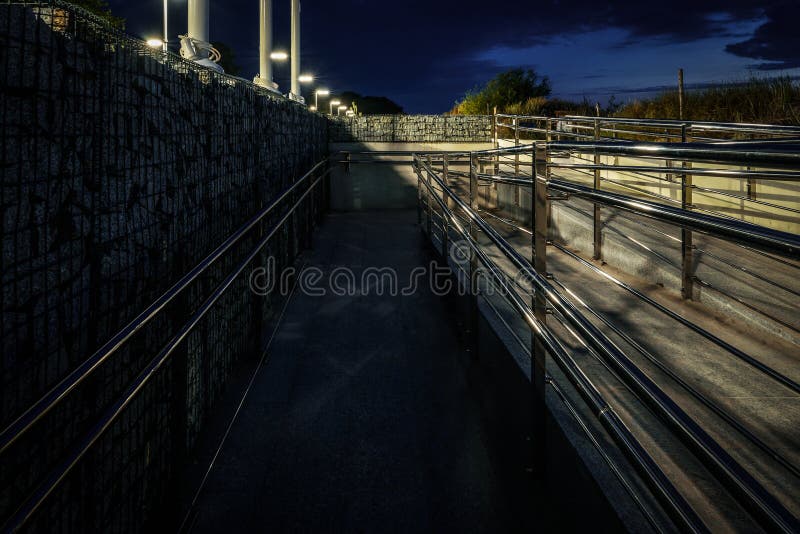 PUBLIC SPACE stock image. Image of infrastructure, balustrade - 284875599